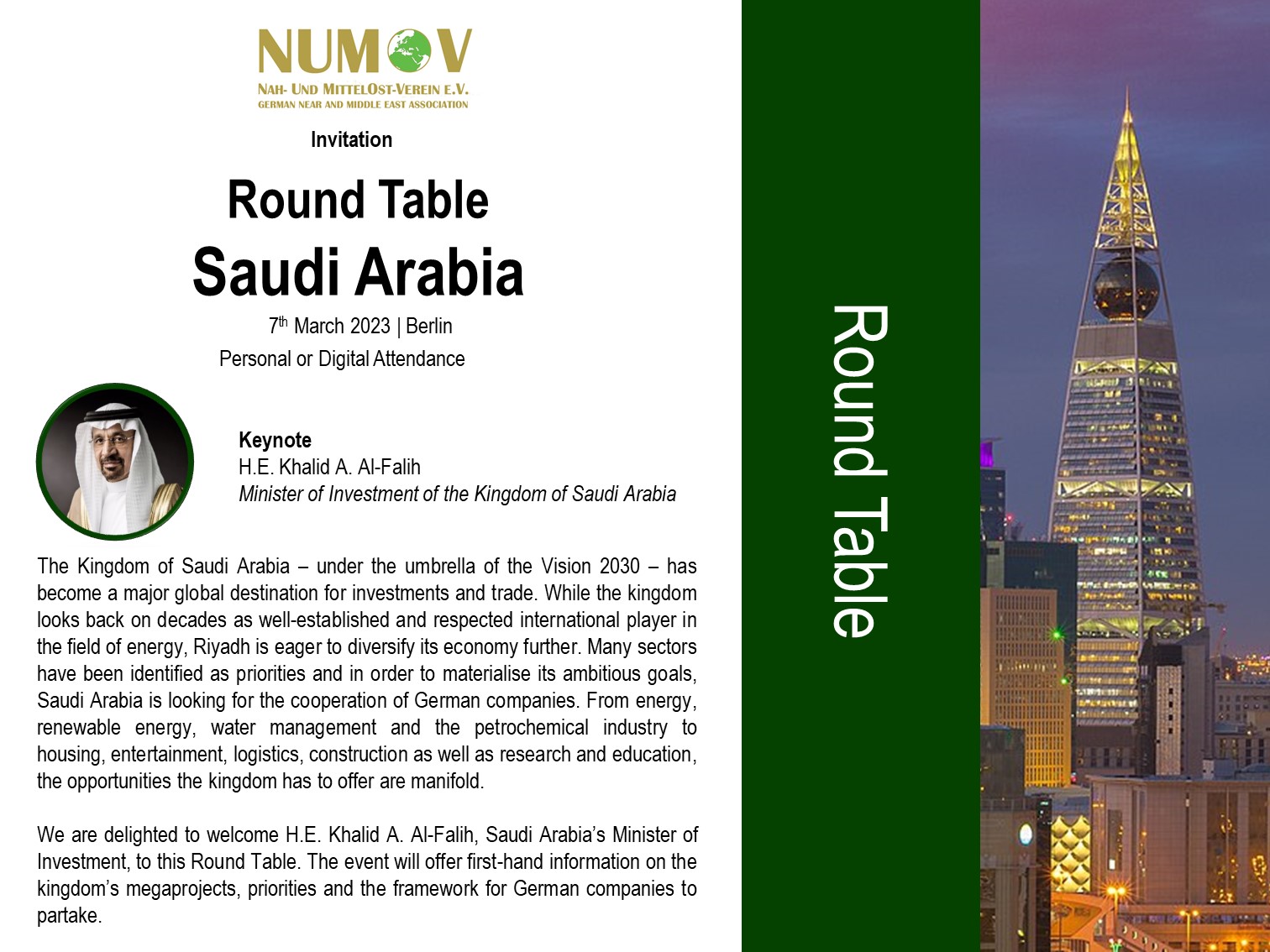 Round Table Saudi Arabia - NUMOV / Nah- und Mittelost Verein e.V.