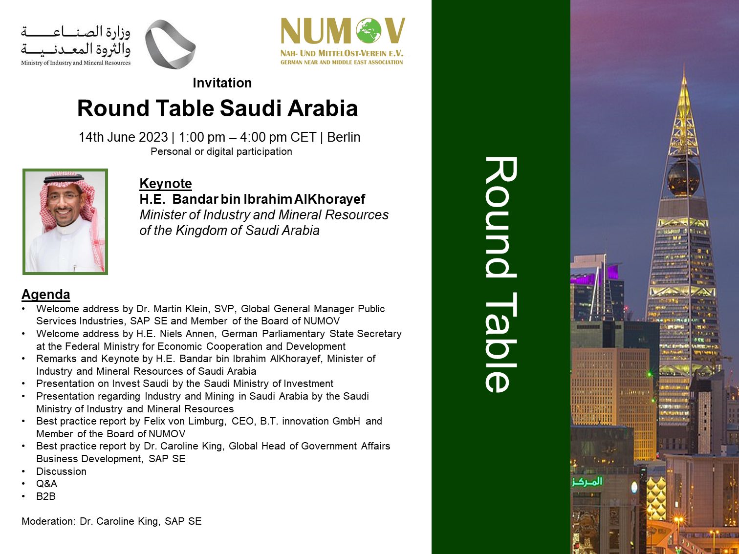 Round Table Saudi Arabia - NUMOV / Nah- und Mittelost Verein e.V.
