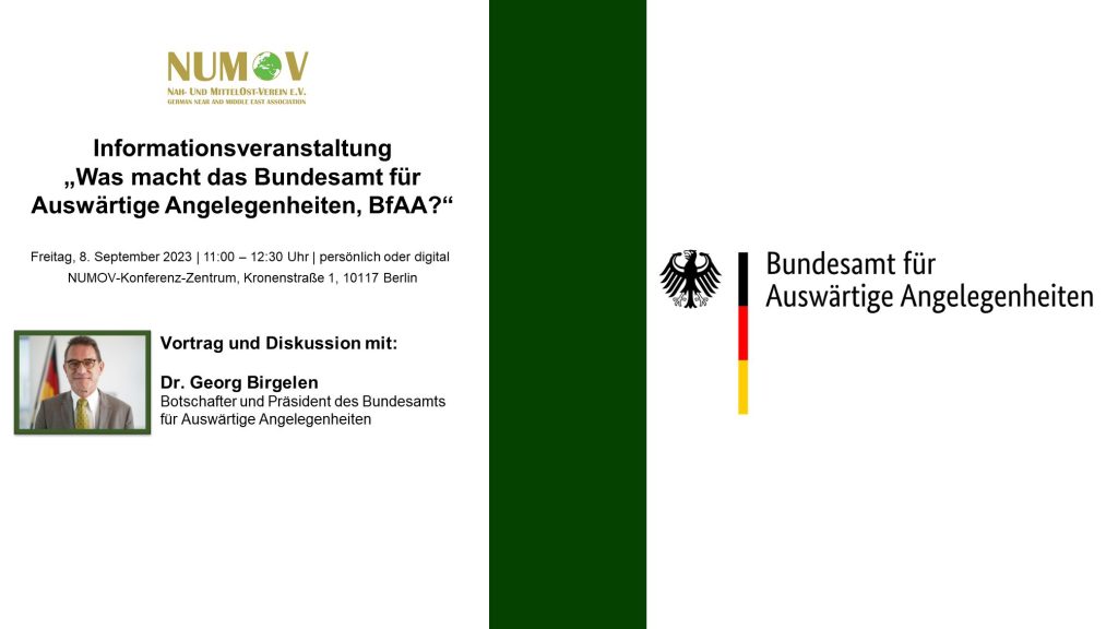 Informationsveranstaltung „Was macht das Bundesamt für Auswärtige ...